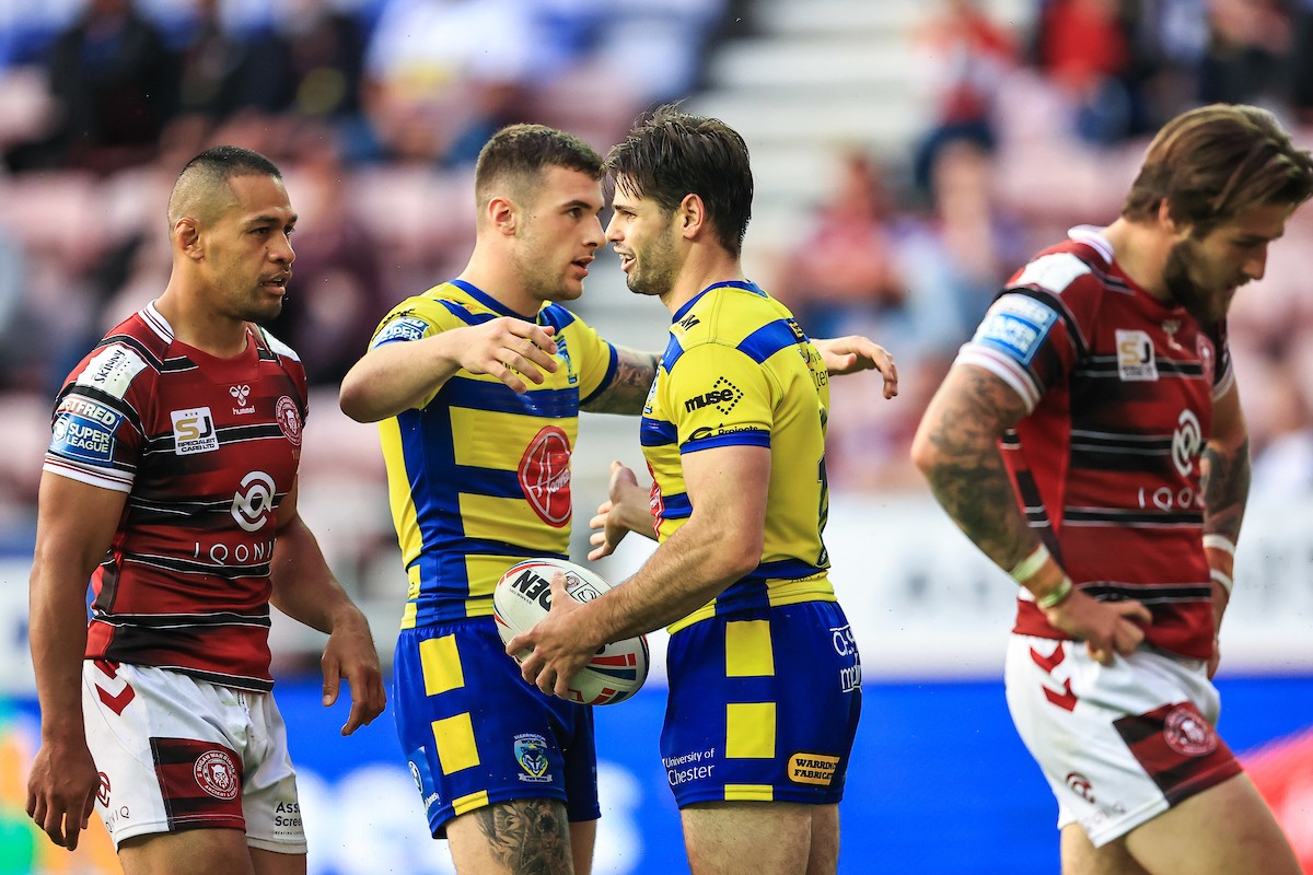 Wigan 14-40 Warrington: Jake Mamo hat-trick helps Wolves beat Warriors ...