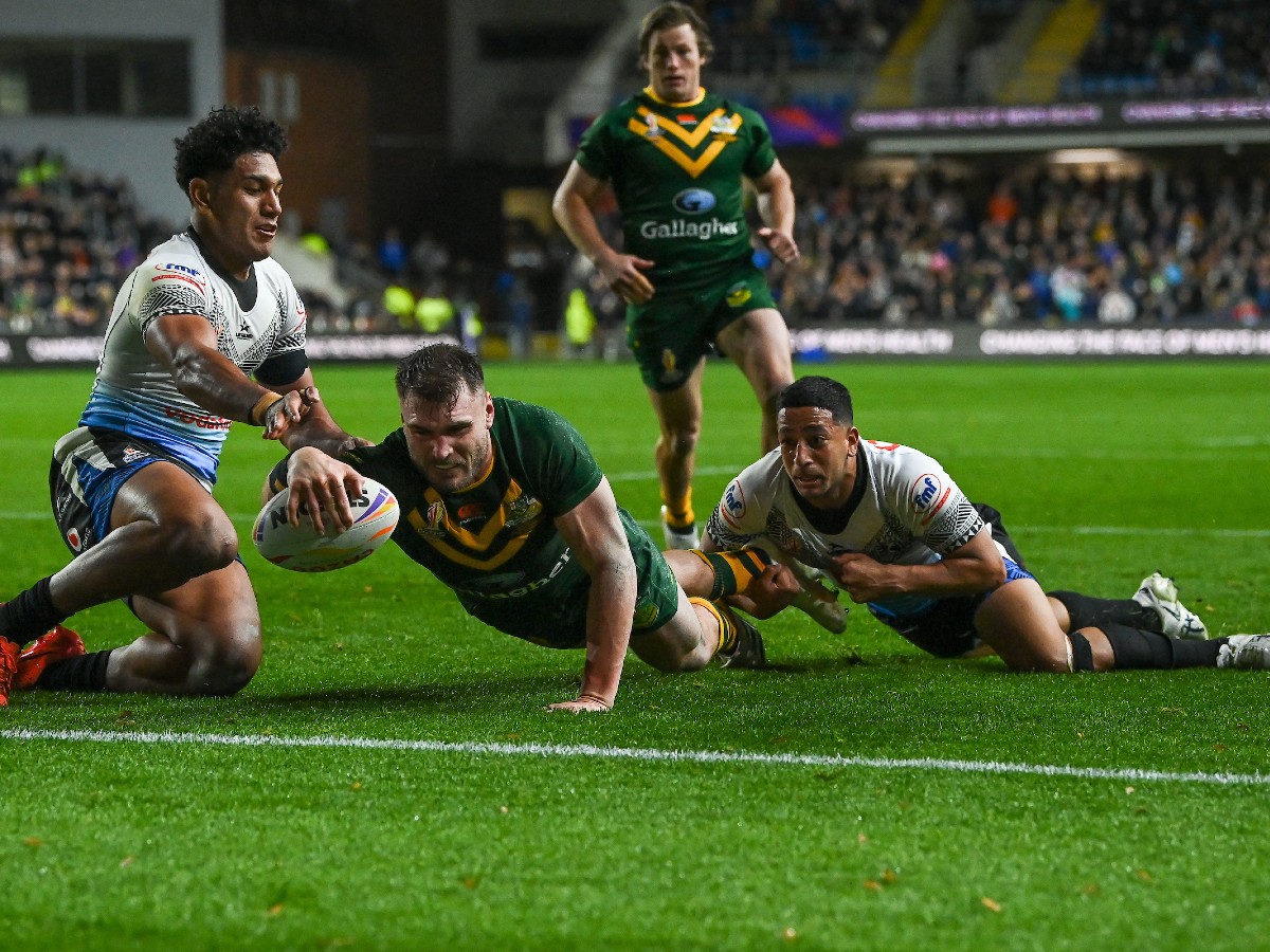 Australia 42-8 Fiji: Flying Addo-Carr inspires seven-try Kangaroos win ...
