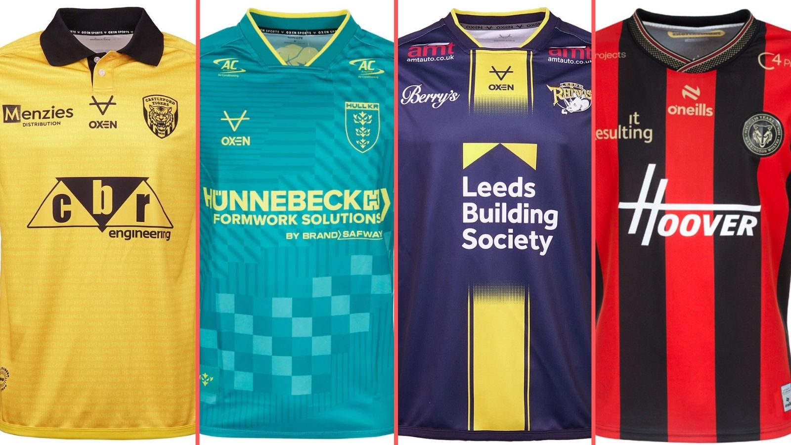 2026 Super League kits: Leigh Leopards away, Hull FC neon