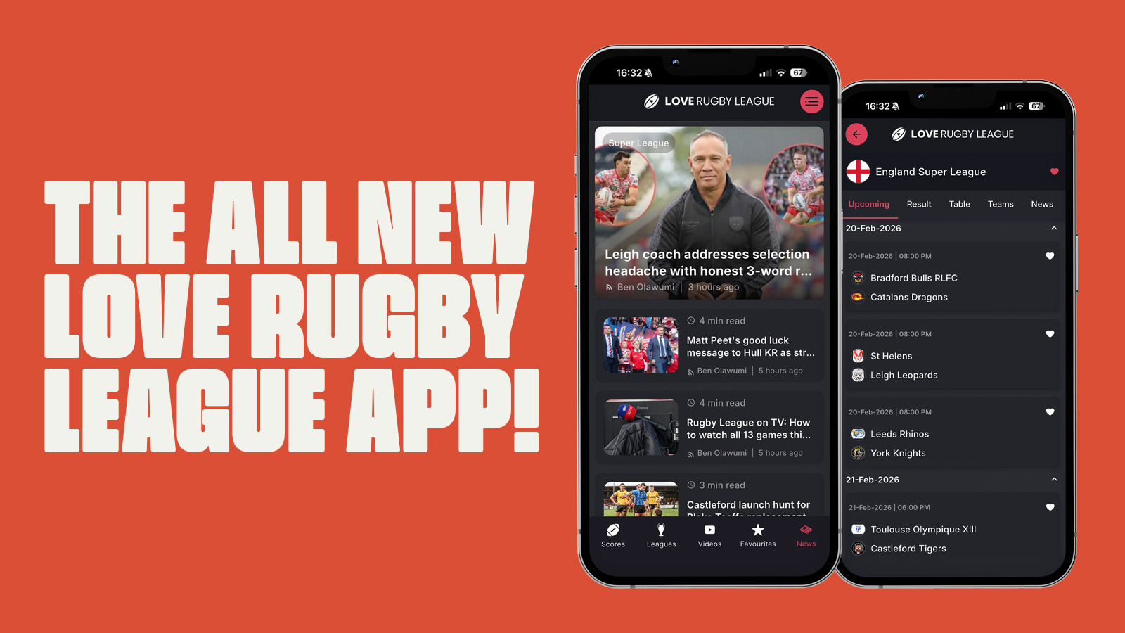 Download the Love Rugby League app - your ultimate Rugby League companion